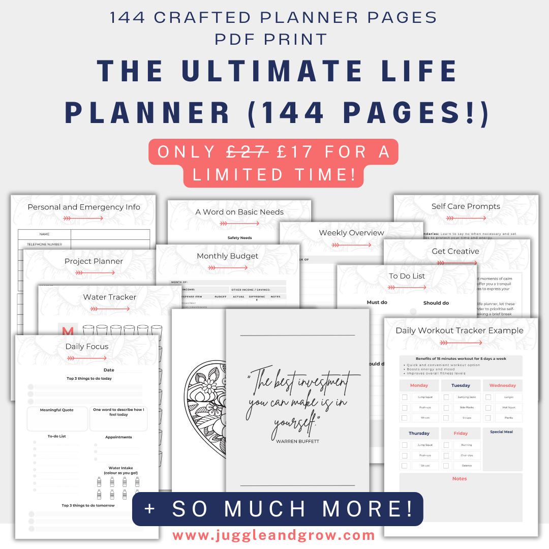 The ULTIMATE Life Planner (144 pages!) – Juggle and Grow